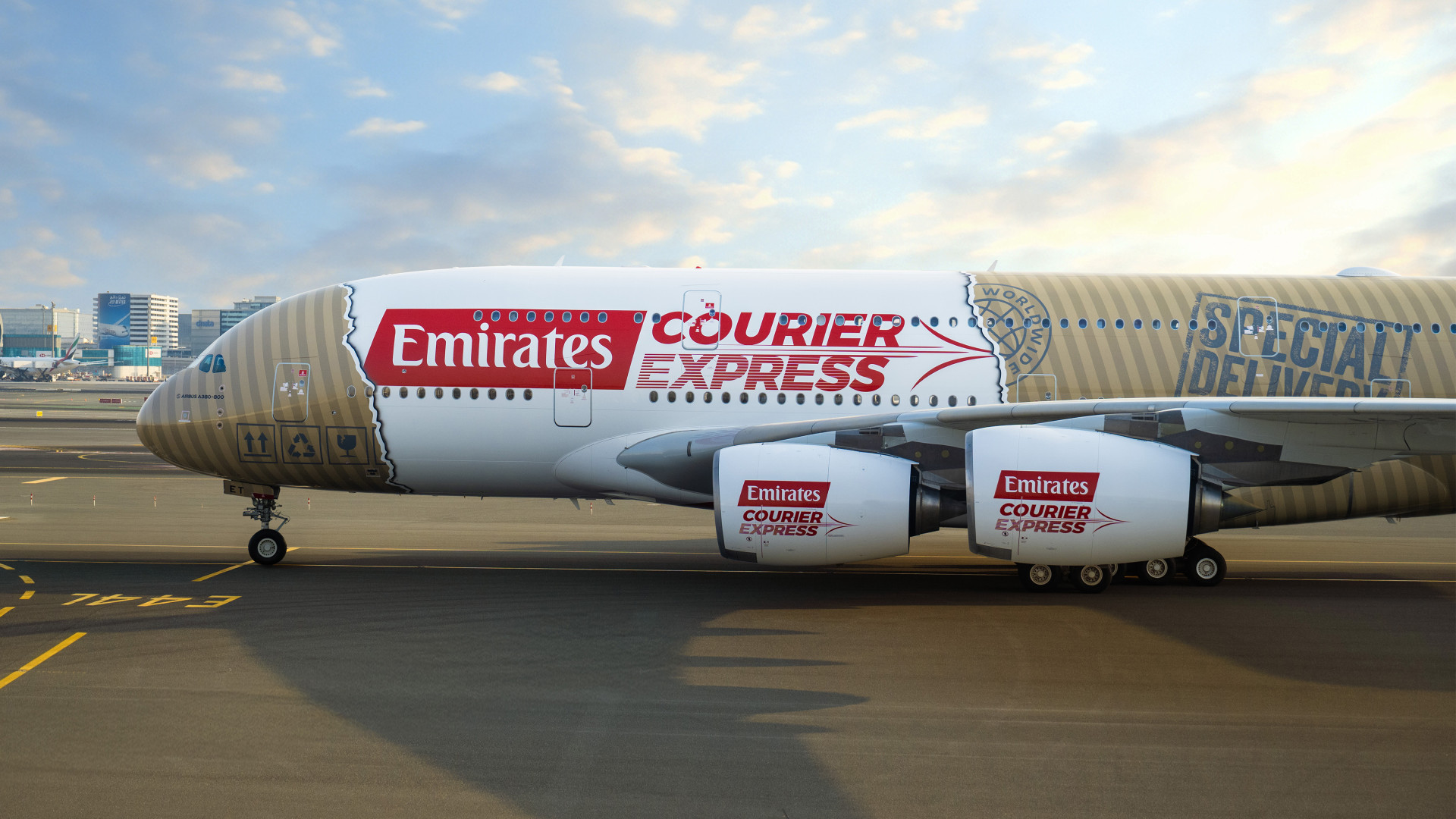 Emirates unveils bespoke A380 livery for new Courier Express service ...